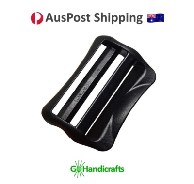 2/pk YKK 50mm Strap Adjuster Ladder Lock Slider Release Buckle Plastic ...