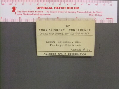 Boy Scout Owasippe Reservation 1967 Name Tag 4450AA | eBay