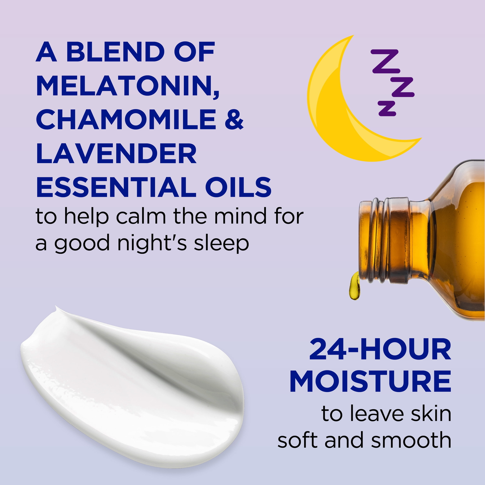 Sleep Body Lotion with Melatonin, Lavender & Chamomile Essential Oils ...