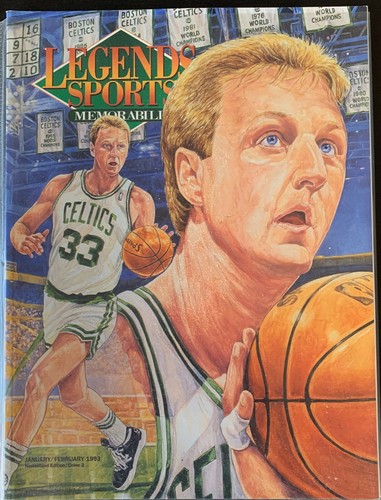 Boston Celtics Larry Bird VTG Legends Sports Memorabilia Magazine W ...