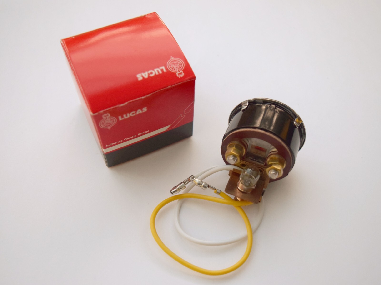 Lucas 36184 Ammeter Gauge Chrome Bezel White Face for Classic ...