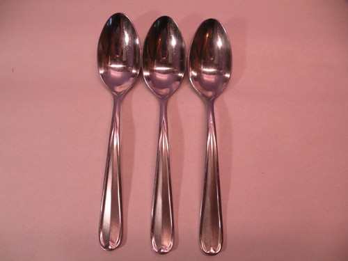Set of 3 Oneida DYLAN Frosted Stainless Place/Oval Soup Spoons 7 In ...