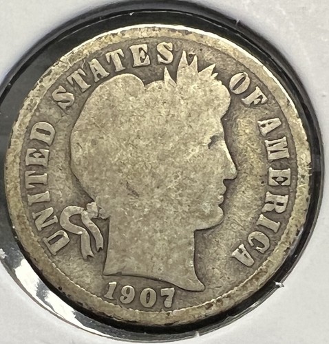 1907-S BARBER DIME SILVER DIME GRADES GOOD ACTUAL COIN #WSC2683 | eBay