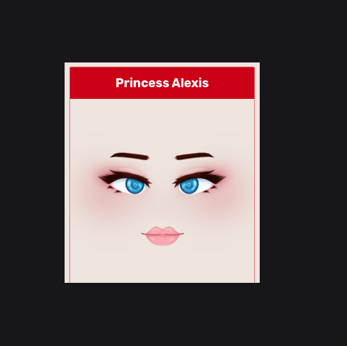 ROBLOX Celebrity Series 8 Princess Alexis Face - Unused - Code Sent in ...