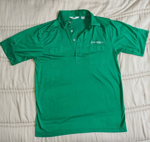 Vintage Houston Farm and Ranch Club Polo Shirt Sz L Green Polyester ...