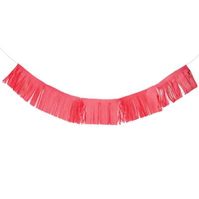 Red Paper Fringe Banner Garland Party Room Wedding Decoration 3m X 24cm ...