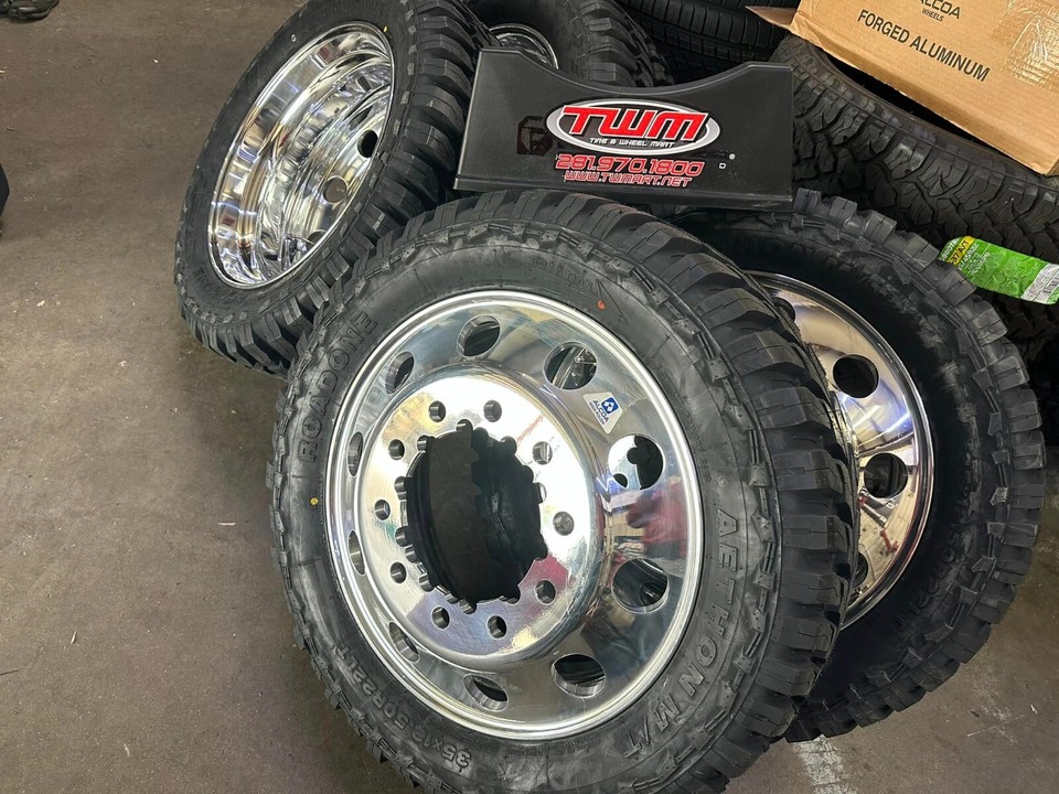 22" ALCOA CLASSIC TIRE WHEELS FOR DUALLY TRUCK CAP ADAPTERS W/35125022 ...