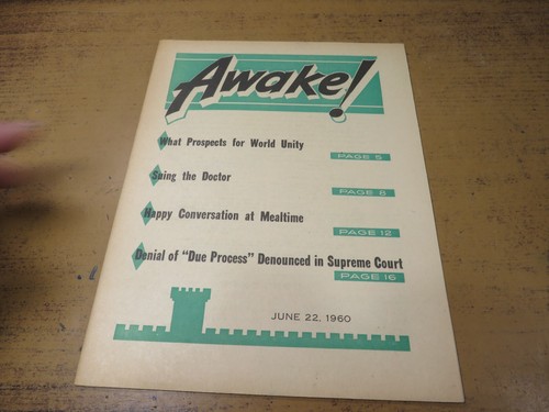 Awake WATCHTOWER Jehovah's Witness Journal 1960 June 22 | eBay