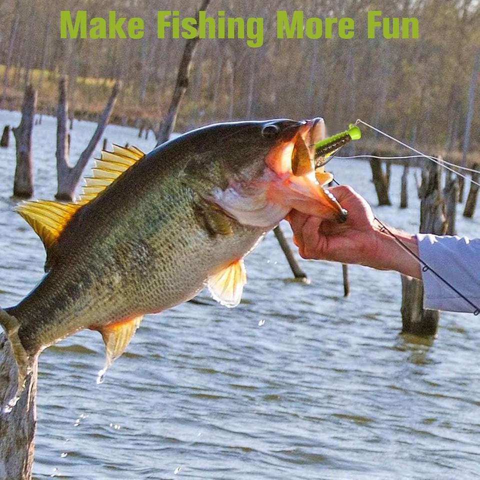 64pcs Ned Rig Jig Heads Ned Rig Hooks with Soft Lures Kit Weedless | eBay