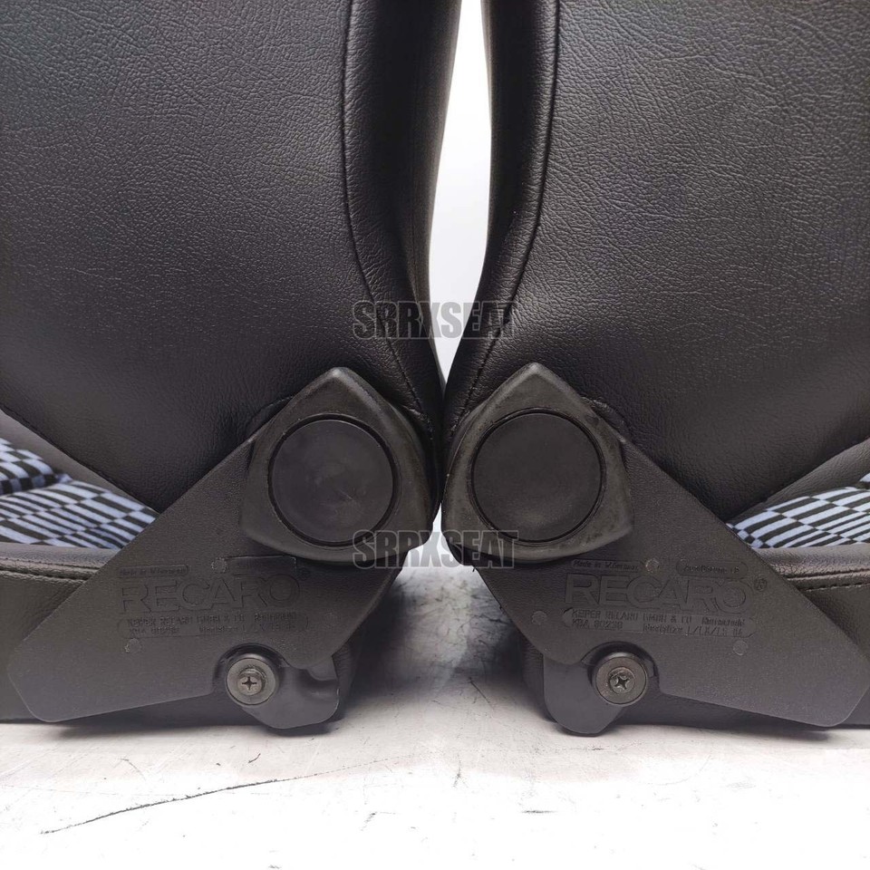 【1 PAIR】AUTHENTIC VINTAGE RECARO LSC BLACK CHECKERBOARD【CUSTOMS MAY ...