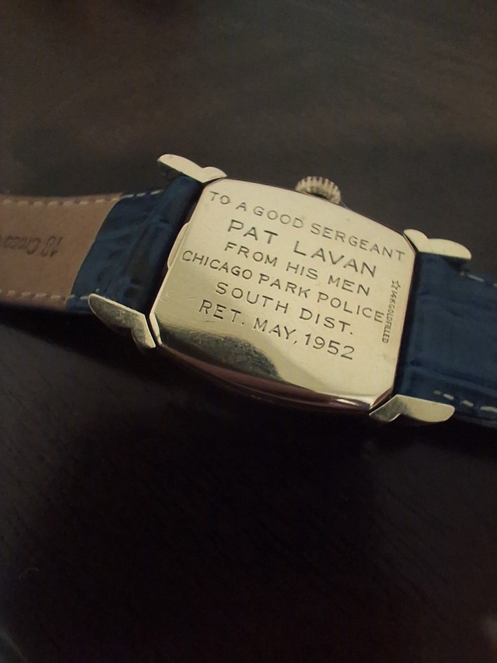 Chicago Police Retirement Watch Pat Lavan 1952 | eBay