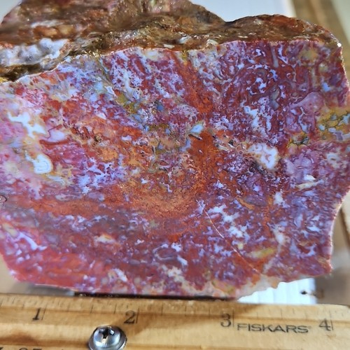 Red Lightning Agate rough. Great patterns and beautiful colors. 1lb 6 ...