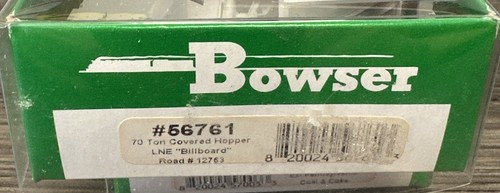 Bowser HO Scale Kit #56761 70 Ton Covered Hopper LNE “Billboard” #12763 ...