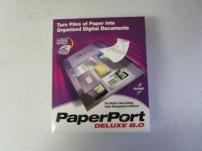 ScanSoft Paperport Deluxe 8 New In Sealed Retail Box! | eBay