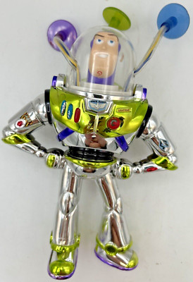 Buzz Lightyear Disney Pixar Silver Green Color Scheme 8” Toy Suction ...