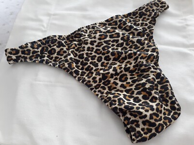 Mens Custom Swimsuit Handmade Leopard sexy Spandex Diver cheeky s m l ...