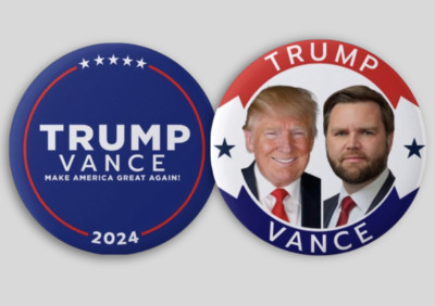 Donald Trump JD Vance President VP 2024 Pin Buttons Political ...