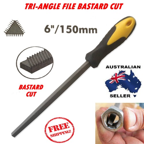 6" / 150mm TRIANGLE BASTARD CUT FILE HIGH CARBON STEEL ENGINEERS FILES ...