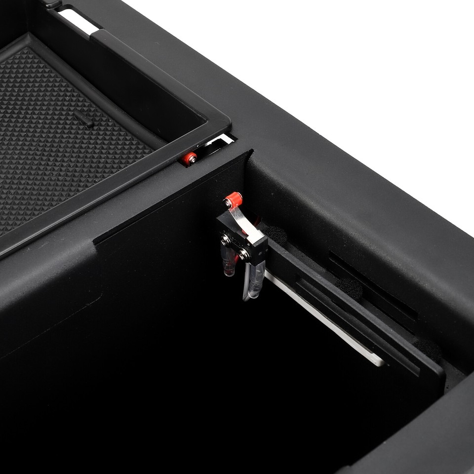 Hidden Car Gun Center Console Safe Box w/ Lock & LED For 2014-2021 ...