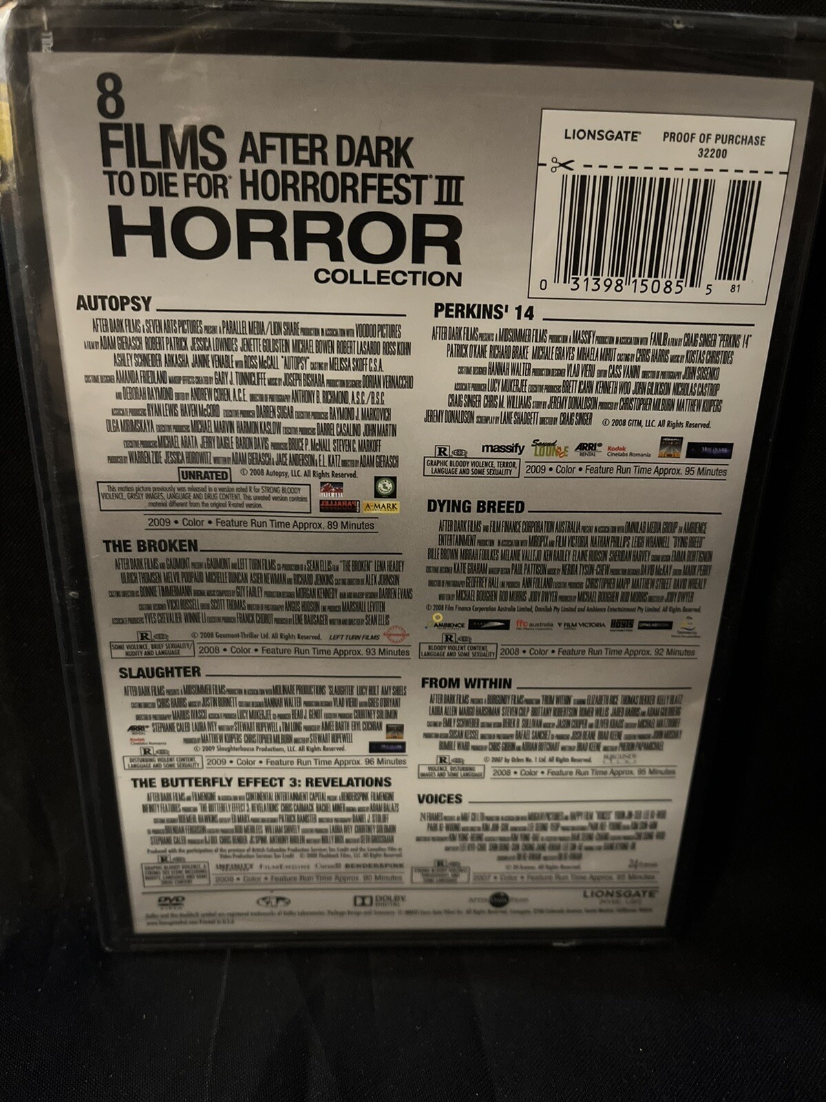8 Films to Die For: After Dark Horrorfest III (DVD, 2012, 2-Disc Set ...