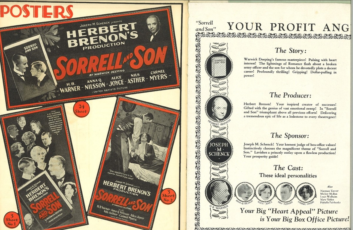 Sorrell And Son Film Carmel Myers HB Warner Sorrell And Son 1927