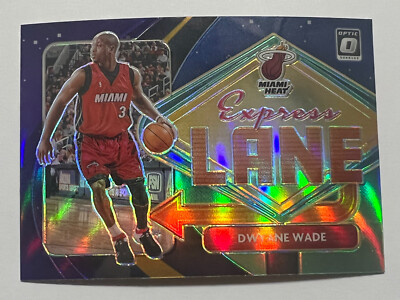 Dwayne Wade Express Lane Purple Prizm #19 2020-21 Optic Miami Heat | eBay