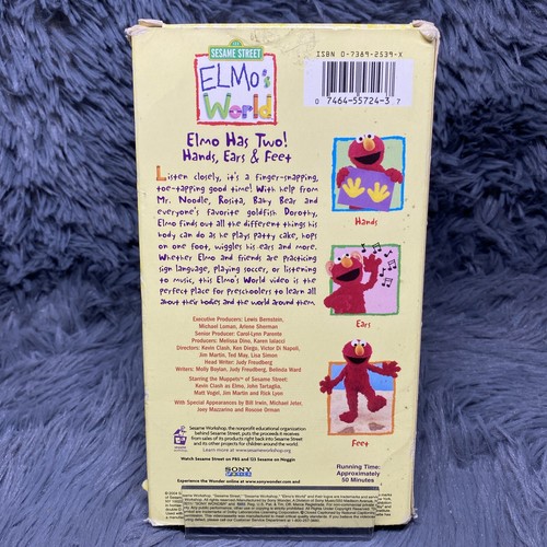 Elmo Has Two Hands Ears And Feet VHS 2004 Elmo's World Sesame Street ...