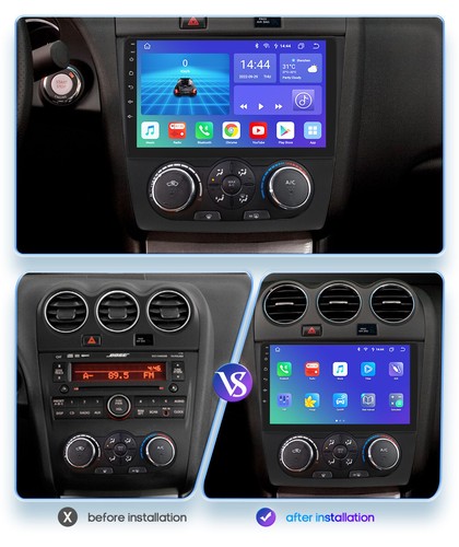 9" For 2008-2012 Nissan Altima CarPlay Android 12 GPS Stereo Radio RDS ...