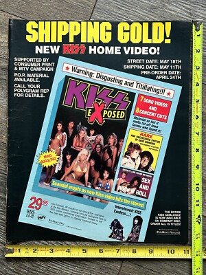 KISS Ad Advert Kiss Exposed VHS Home Video 1987 Vintage Kiss Aucoin ...