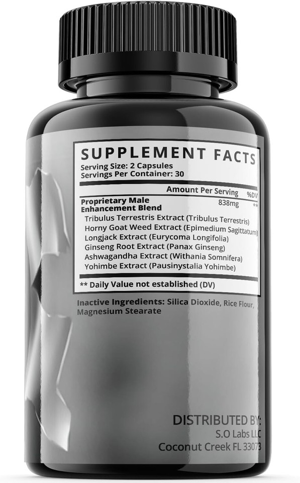 2 Pack - Giant FX7 - Vegan, Male Vitality Pills - 120 Capsules | eBay