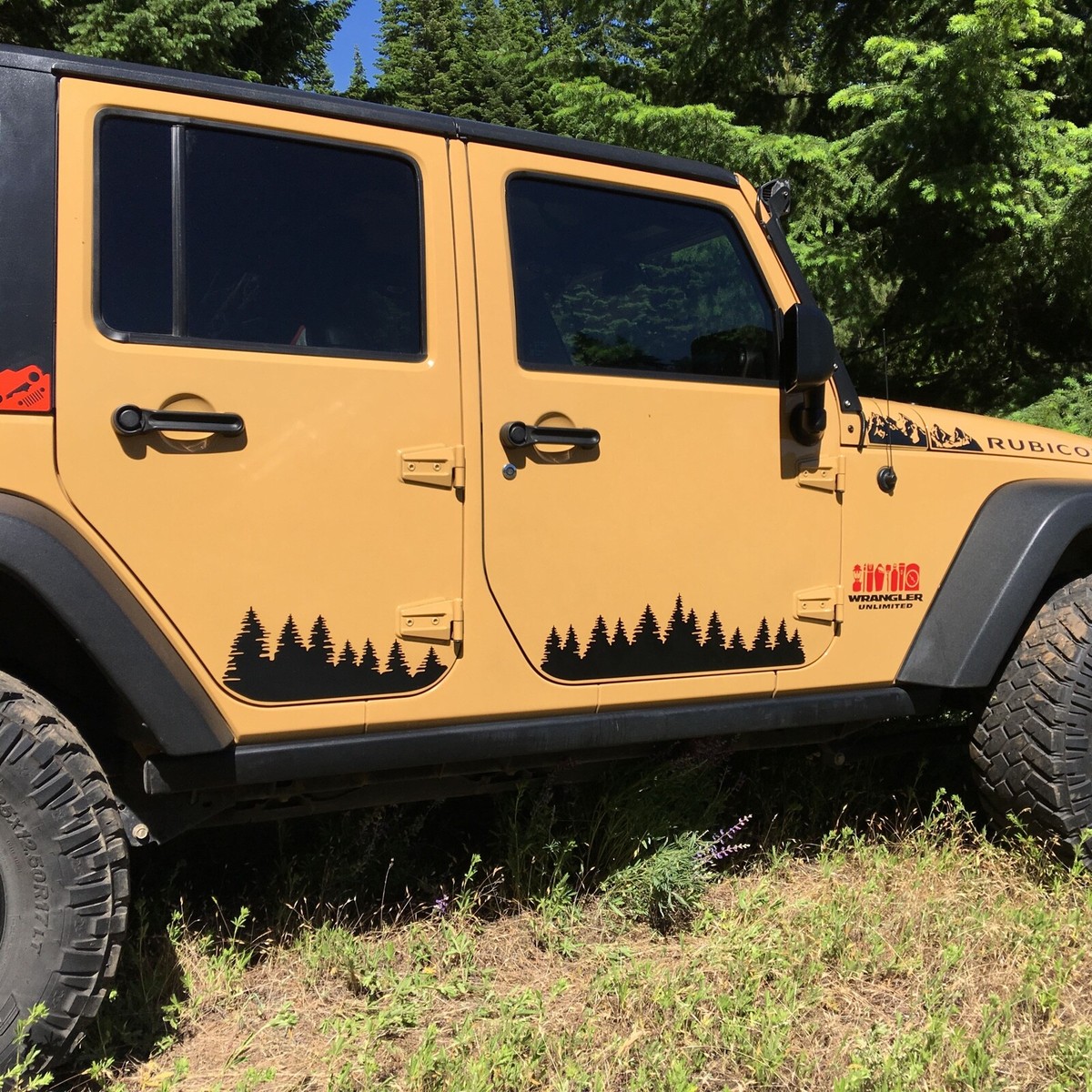 Product 2 Of Jeep Yj Tree Mountain Decal Wrangler Decals Stickers Logo