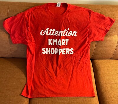Kmart Employee "ATTENTION K-Mart Shoppers" T-shirt sz L defunct (ish ...