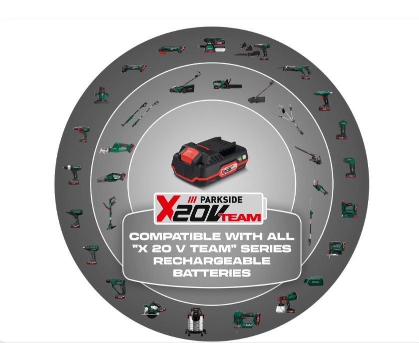 Parkside Robotic Lawnmower 20V Automatic, Up to 500m², Battery ...