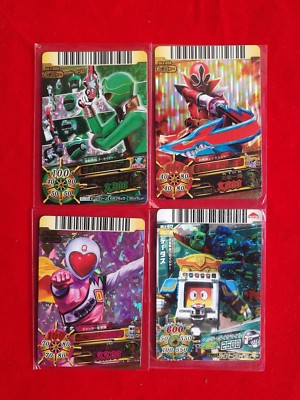 4 X MIXED LOT SUPER SENTAI DICE-O DX CARD JAPANESE CARDDASS HOLO CARD ...