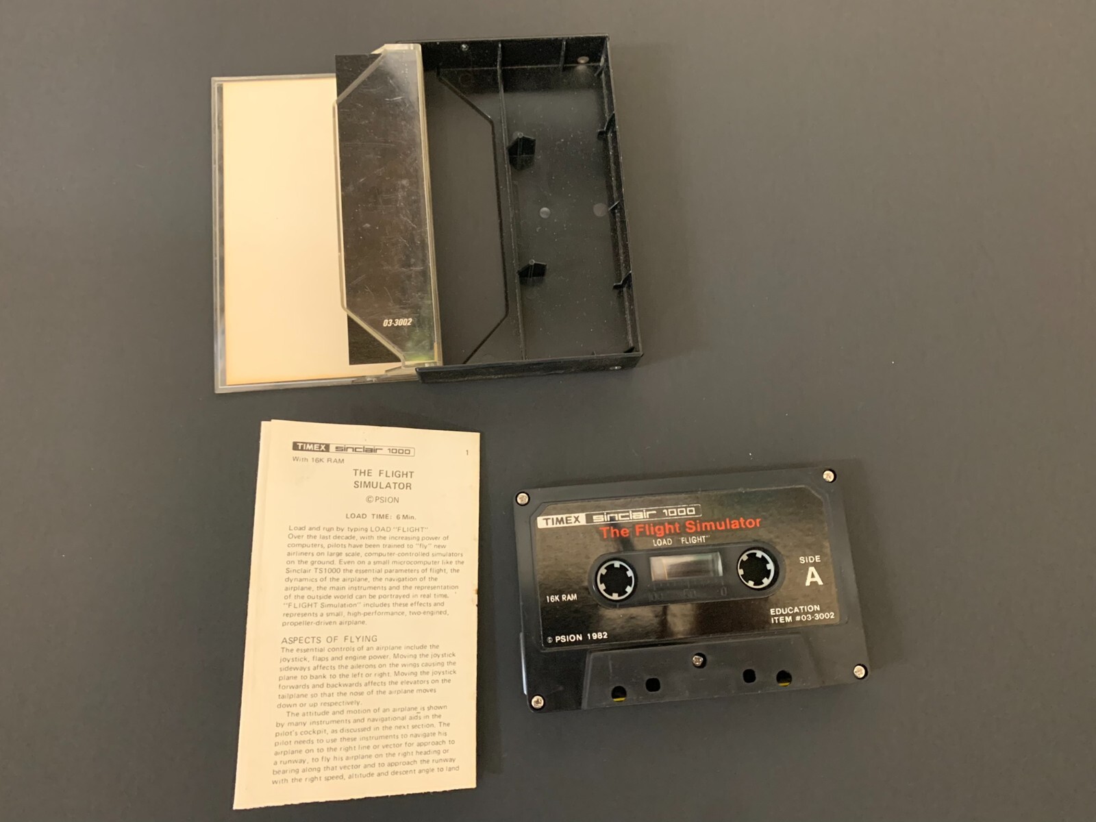 Vintage Timex Sinclair 1000 Flight Simulator Game Cassette with ...