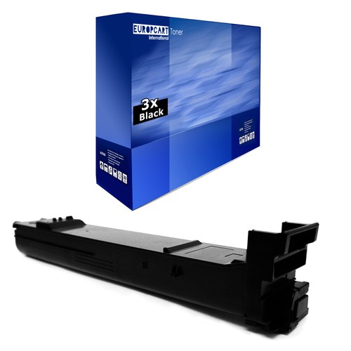 3x Patrone BLACK f r Konica Minolta Magicolor 5550-DTH 5670-DTHF 5650 ...
