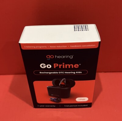 Go Hearing - Go Prime Rechargeable OTC Hearing Aids w Charging Case | eBay