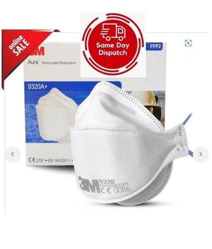 3M Aura 9320A+ P2 N95 Respirator Face Mask Box of 20 | eBay Australia
