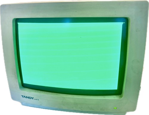 RARE Tandy TTL Monochrome Monitor VM-5 Model No. 25-3012 Vintage 1989 ...