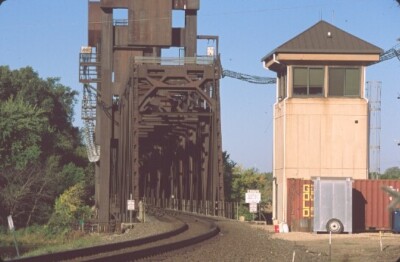 BNSF ST CROIX RIVER LIFT BRIDGE PRESCOTT WI ORIGINAL SLIDE 09-27-21 T19 ...