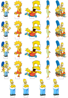 24 The Simpsons Stand Up Edible Cupcake Topper | eBay Australia