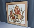 Warren Woodward Iris signed numbered Serigraph print original frame mid ...