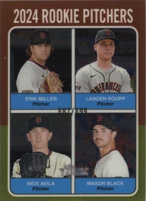 2024 Topps Heritage High Number - Quad Rookies Landen Roupp, Mason ...
