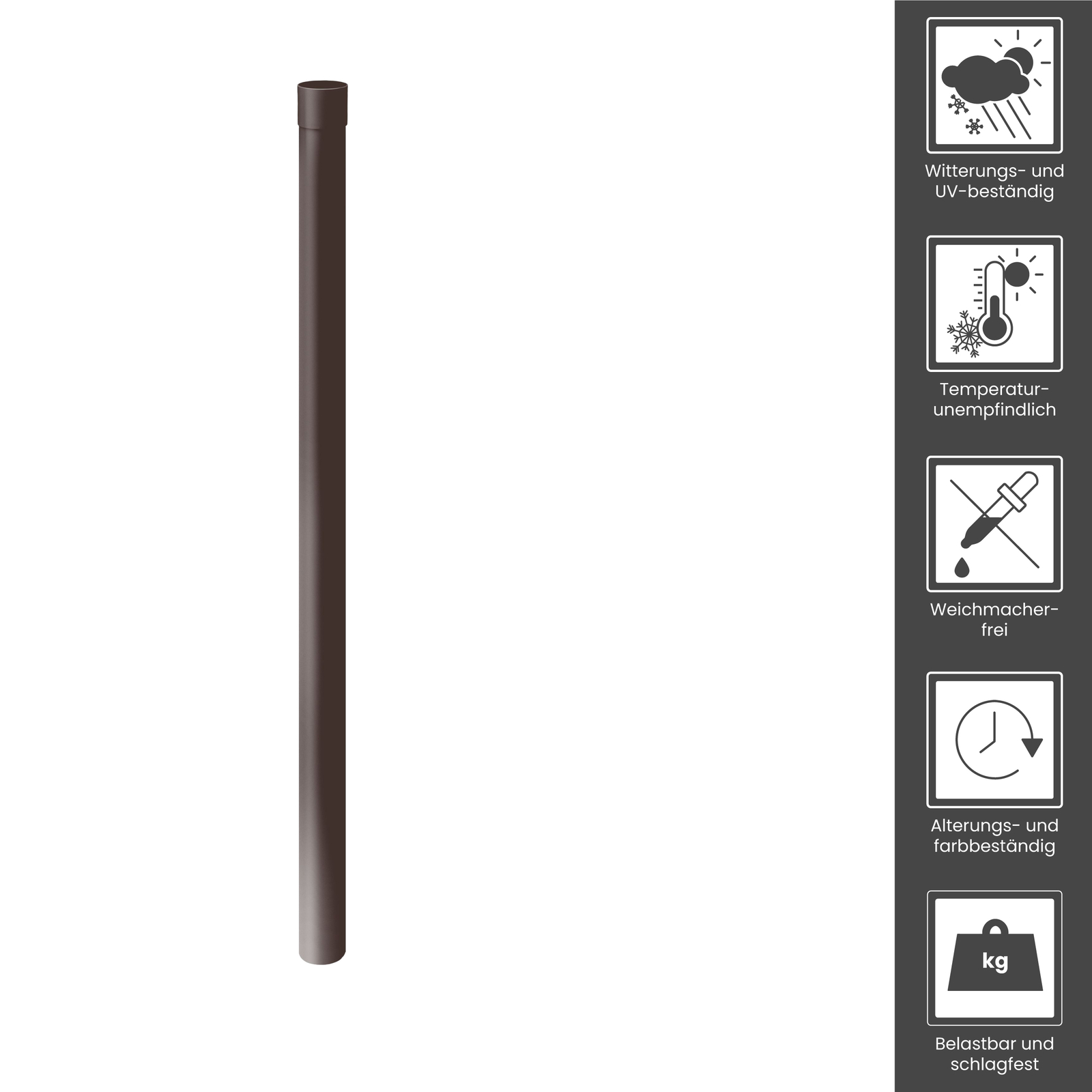 INEFA Fallrohr 100 cm, verschiedene Farben/Größen Fallrohr Regenrohr ...