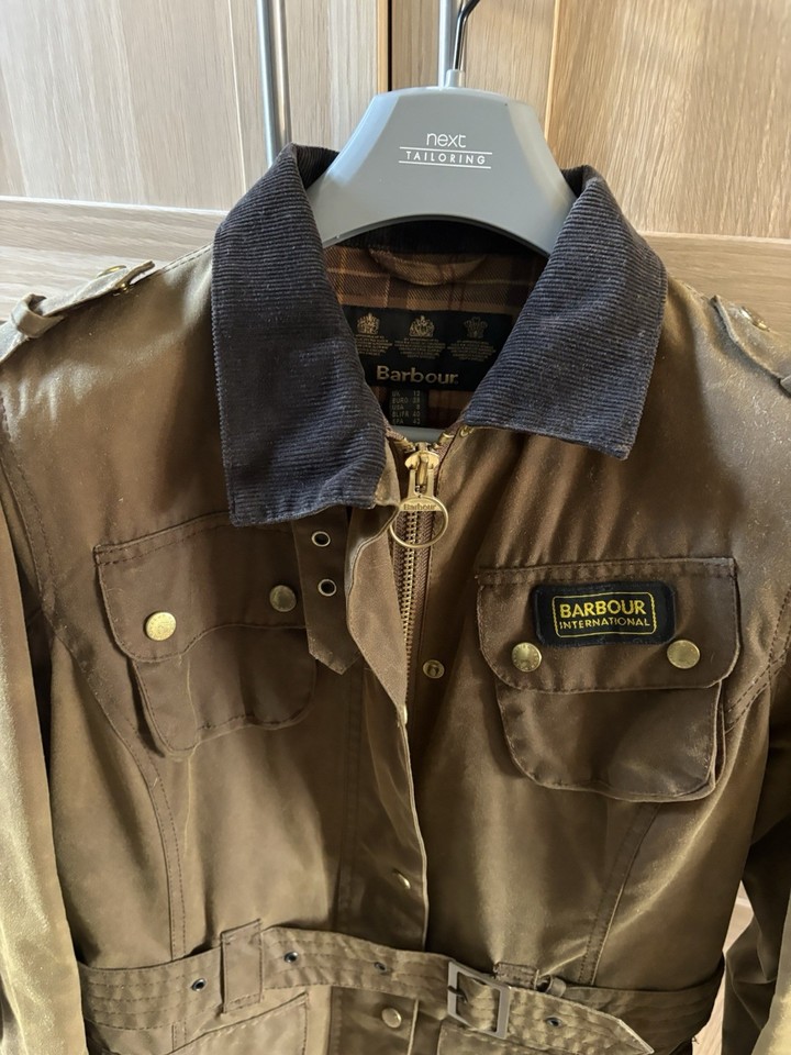 Barbour International Women's Waxed Cotton Jacket, Size 12 | eBay UK