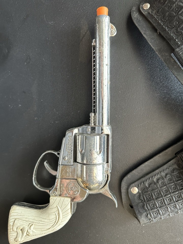 Vtg Mattel Fanner 50 Cap Gun With Authentic Fanner Leather Holster | eBay