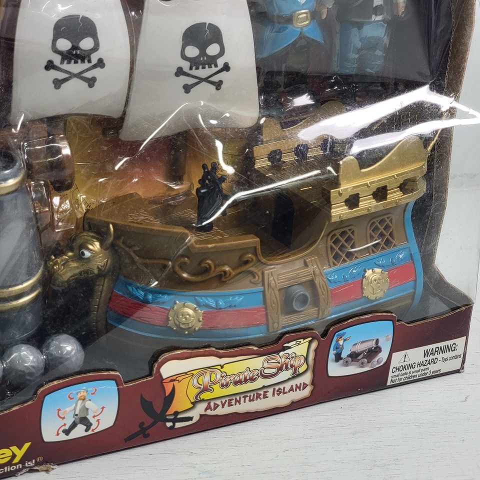 Boley 2006 Pirates Adventure Island Pirate Ship Working Canon Playset ...