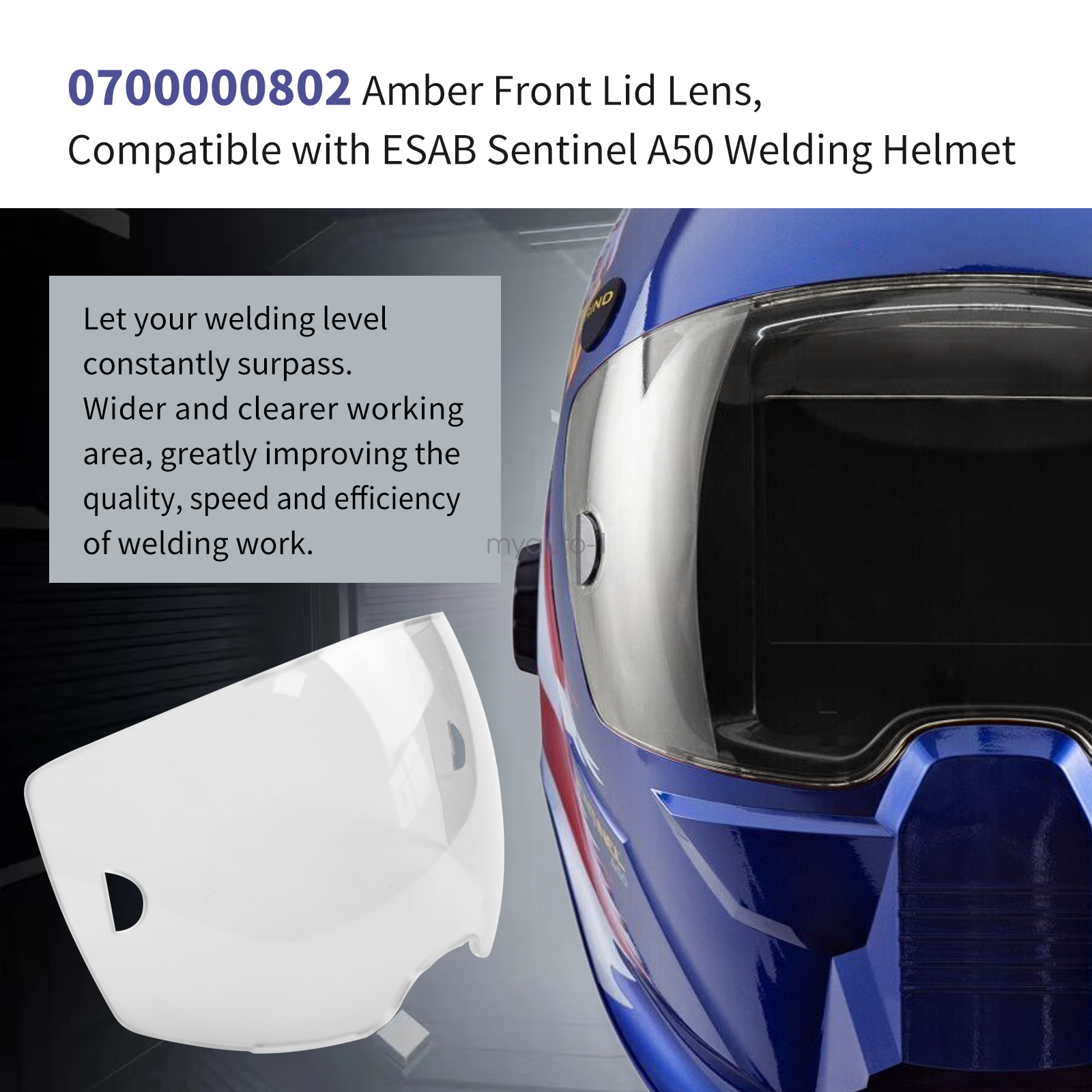 0700000802 Fit for ESAB Clear Front Cover Lens For Sentinel A50 Helmet ...