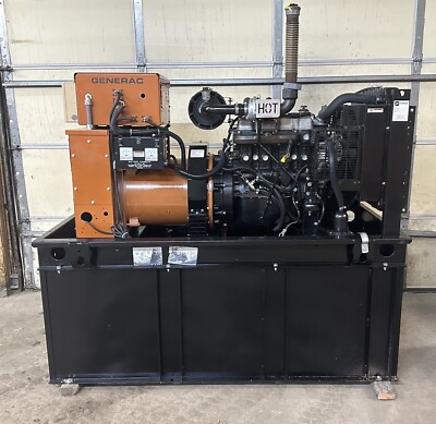 30 KW DIESEL GENERATOR GENERAC 120/240 VOLT SINGLE PHASE ONLY 673 HOURS ...