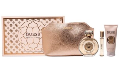 GUESS BELLA VITA ROSA for Women 4 pcs GIFT SET 3.4 oz EDT Spray + Mini ...